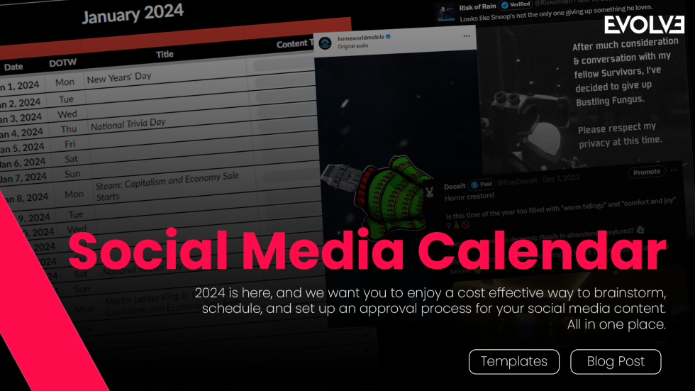 🛎️👋 Your 2024 Social Media Content Calendar Is Here! - Evolve PR